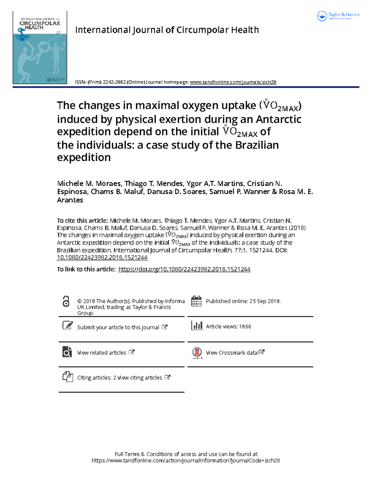 The changes in maximal oxygen uptake V O2MAX induced by physical ...