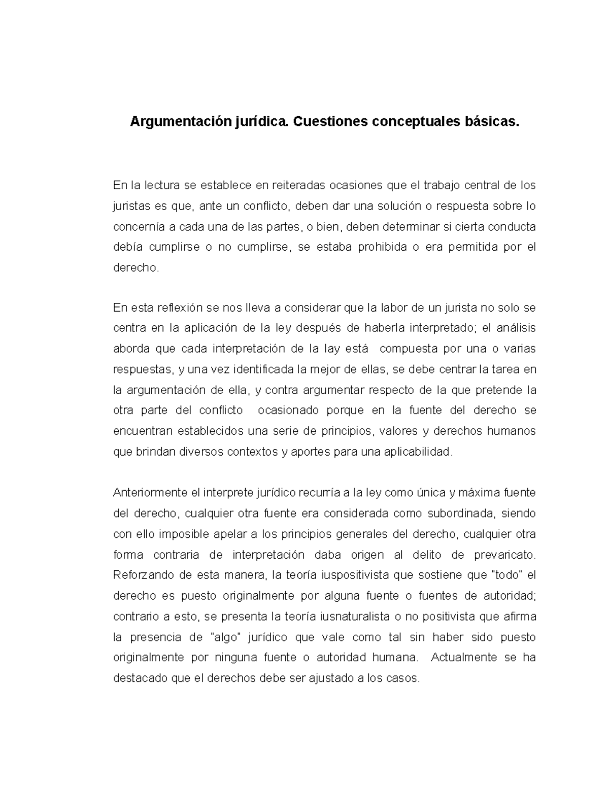 Argumentación Jurídica: Conceptos Clave y Teorías (Derecho) - Studocu