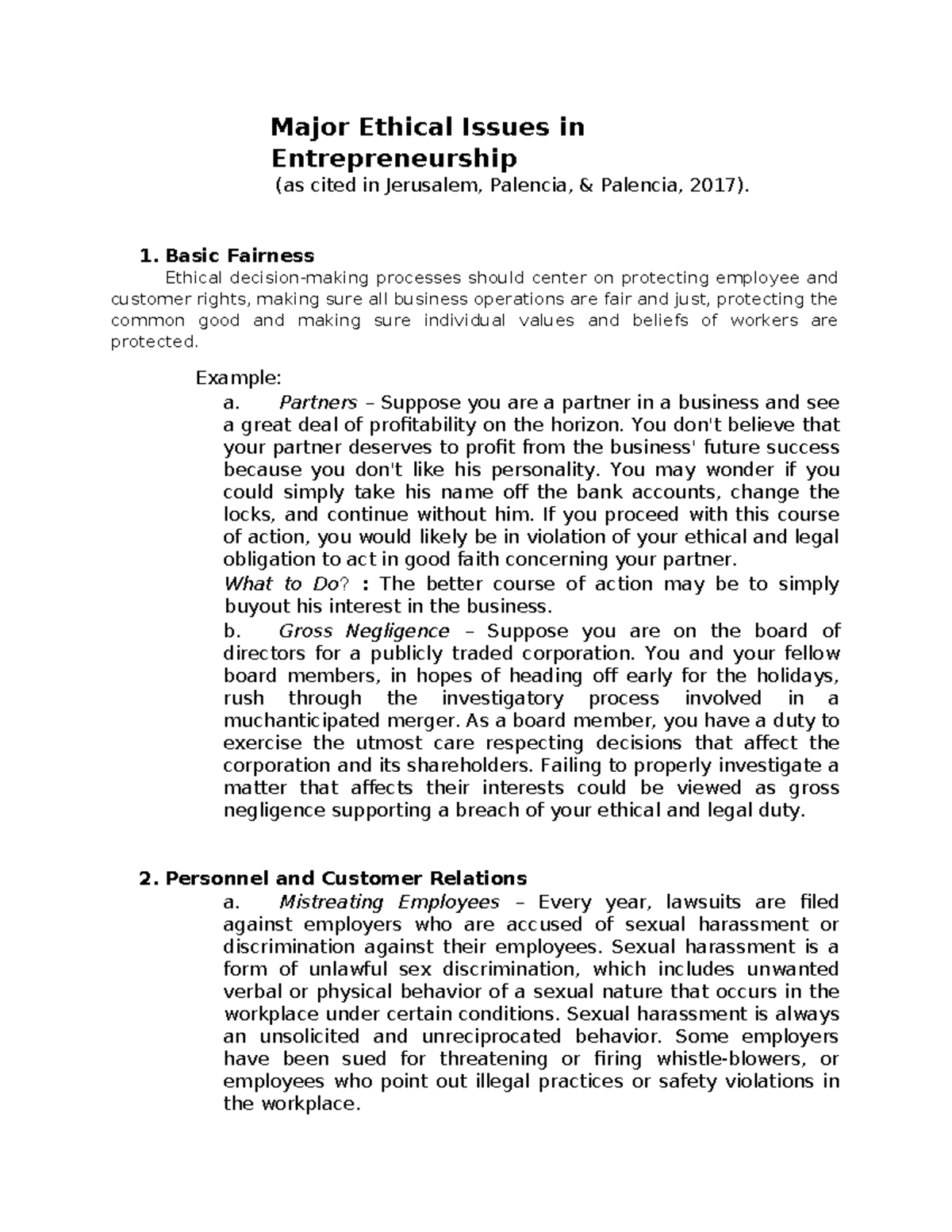 Ethical Challenges in Entrepreneurship: A Comprehensive Overview - Studocu