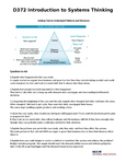 D372 - Introduction to Systems Thinking - Studocu