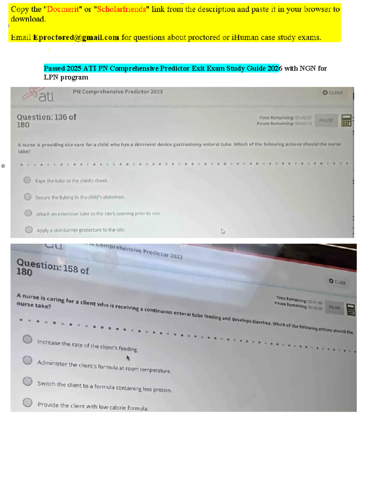 Latest 2026 ATI PN Comprehensive Predictor Exit Exam Study Guide with ...