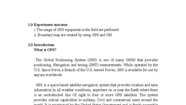 Precision Report 1: GPS & GIS Applications in Agriculture - Studocu