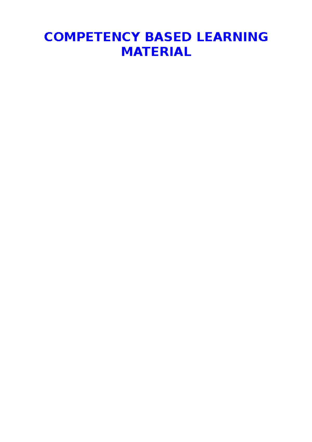 CBLM Perform Diesel TUNE UP - COMPETENCY BASED LEARNING MATERIAL HOW TO USE THIS COMPETENCY ...