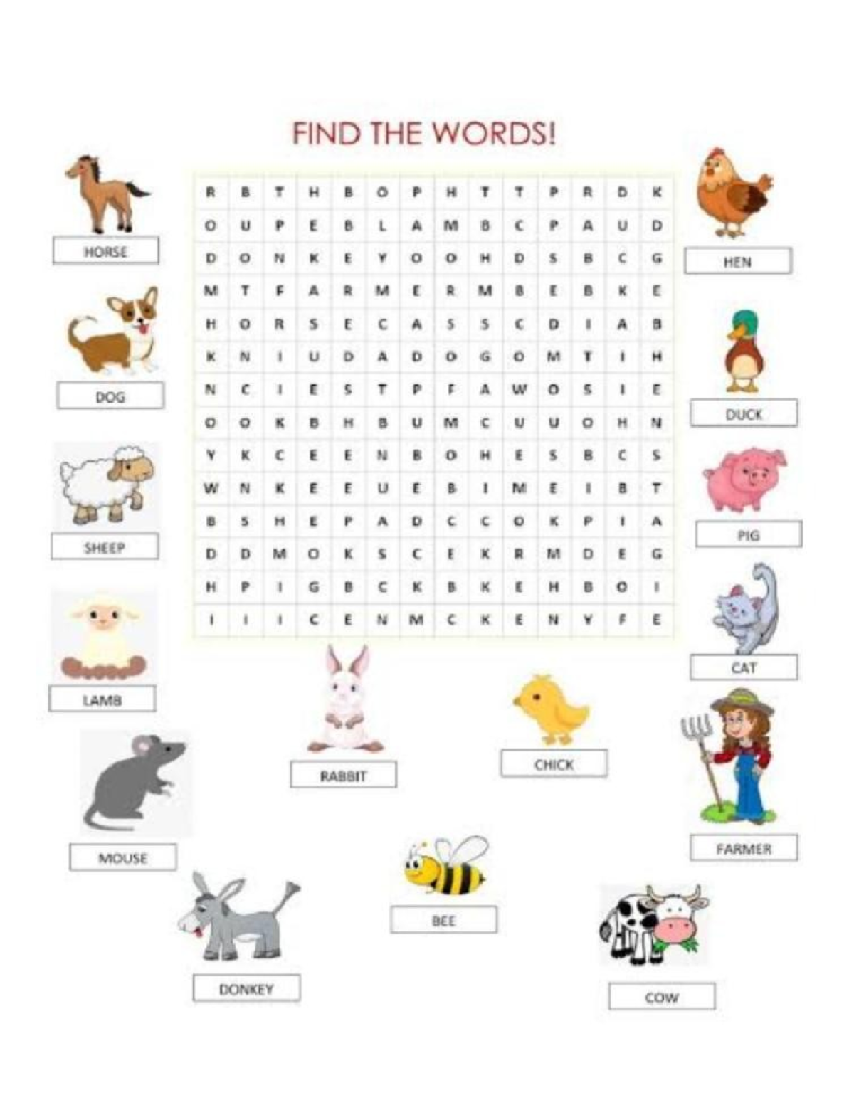 Farm Animals Matching Game - 5.6 - FTHV - Studocu