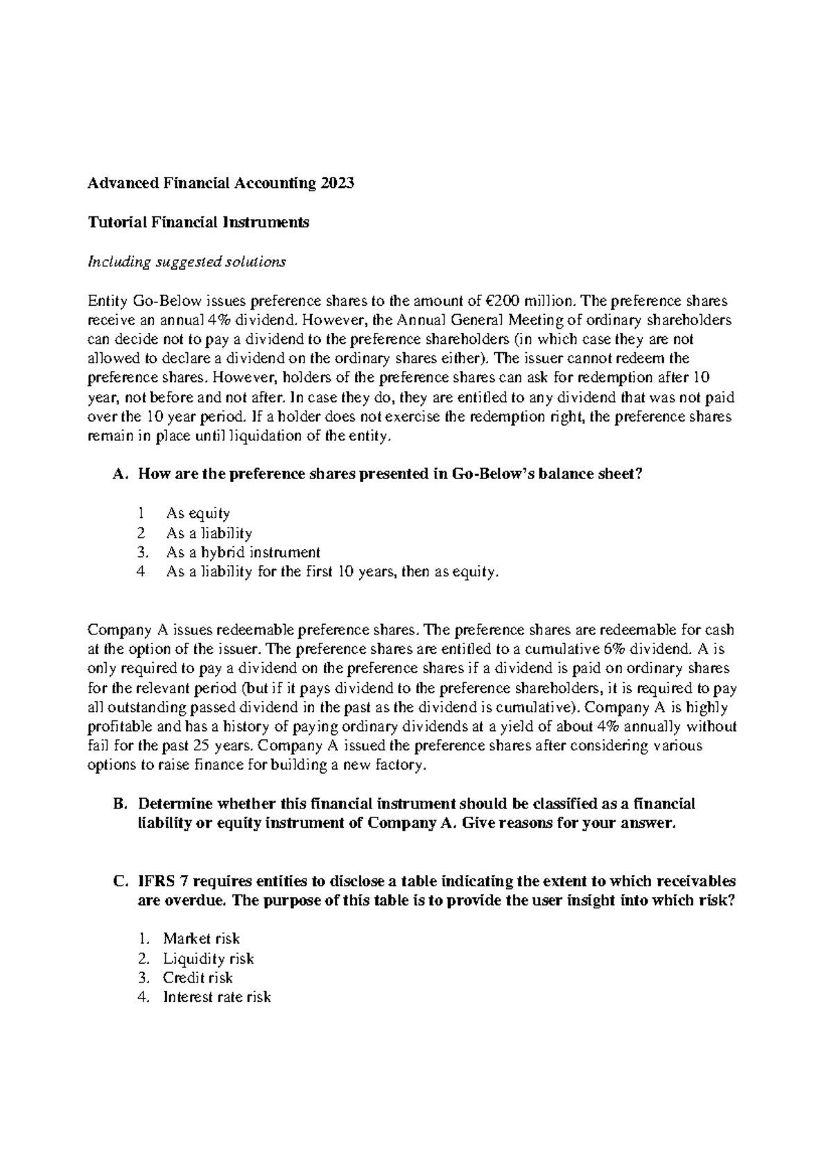 AFA 2023 Tutorial: Understanding Financial Instruments and Accounting ...