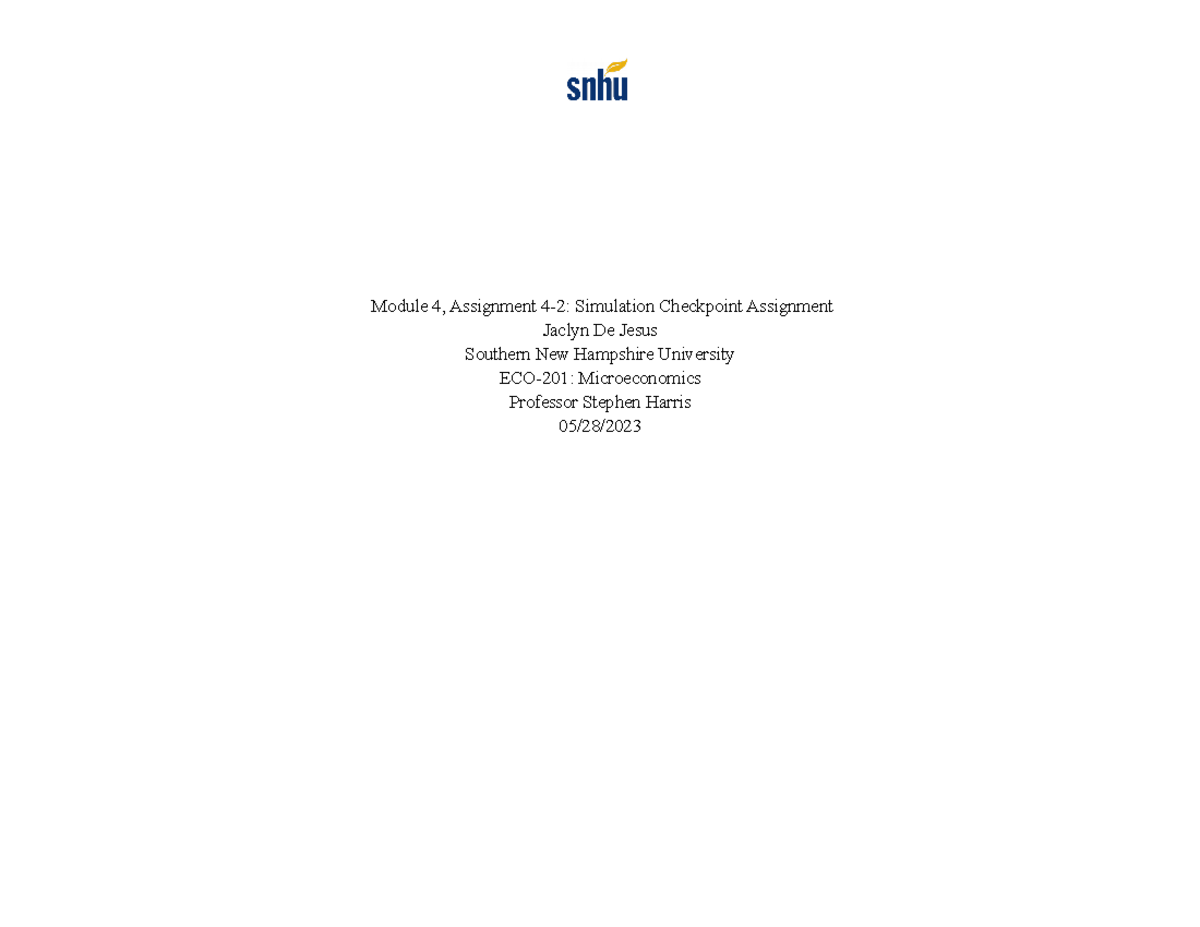 ECO 201 4-2 Checkpoint - Understanding Government Intervention in ...
