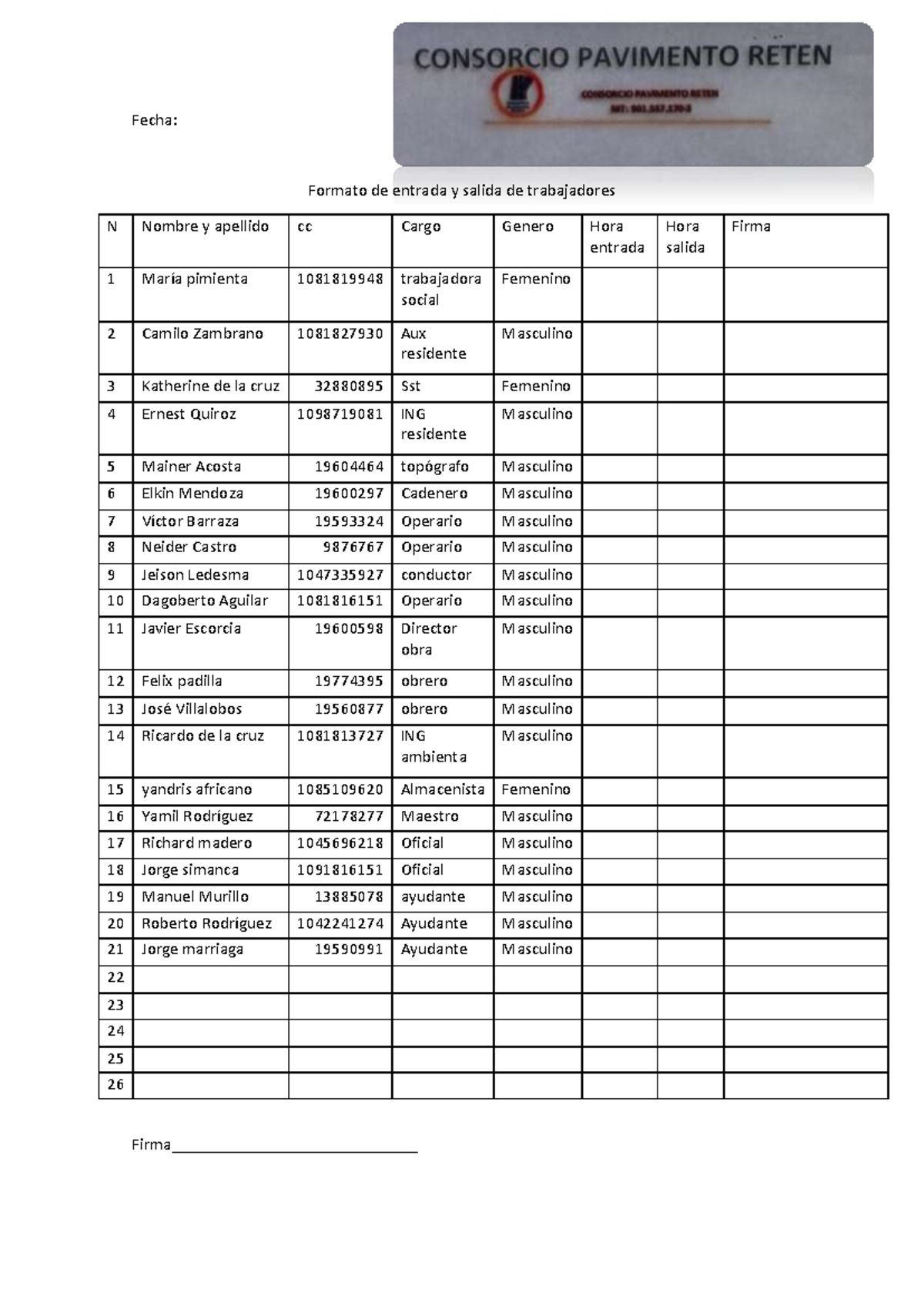 Formato nuevo - efectivo - Fecha: Formato de entrada y salida de ...