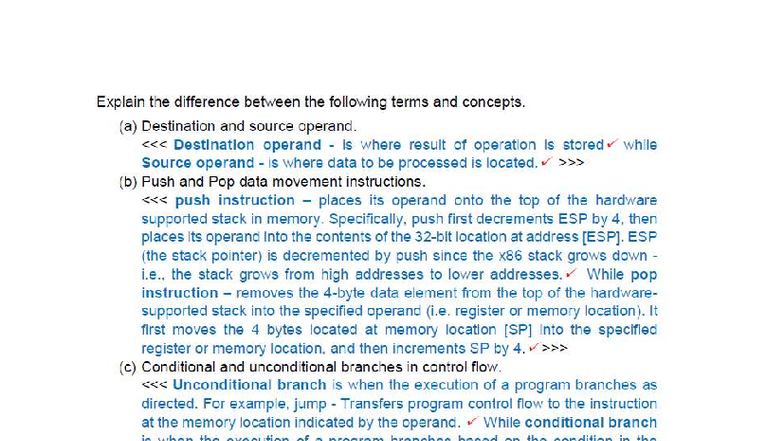 Comp204 Definitions: Key Concepts in Computer Architecture and ...