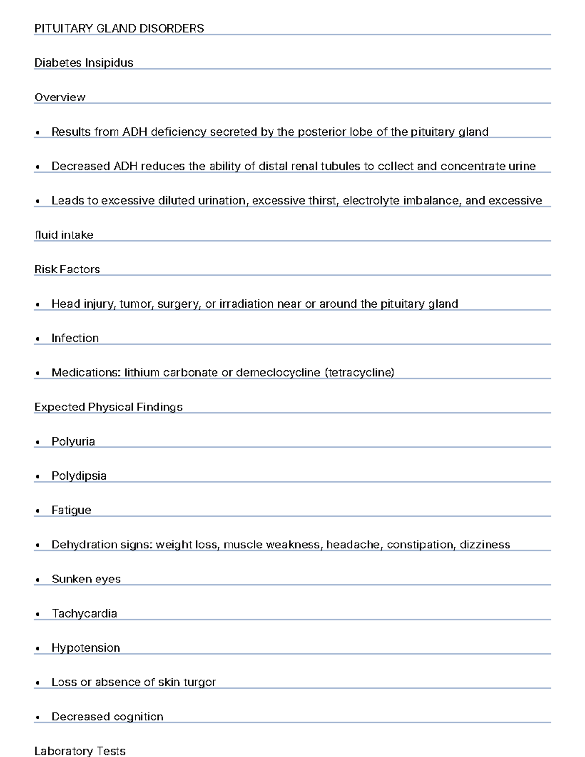 PITUITARY GLAND DISORDERS: Overview of Diabetes Insipidus and Thyroid ...