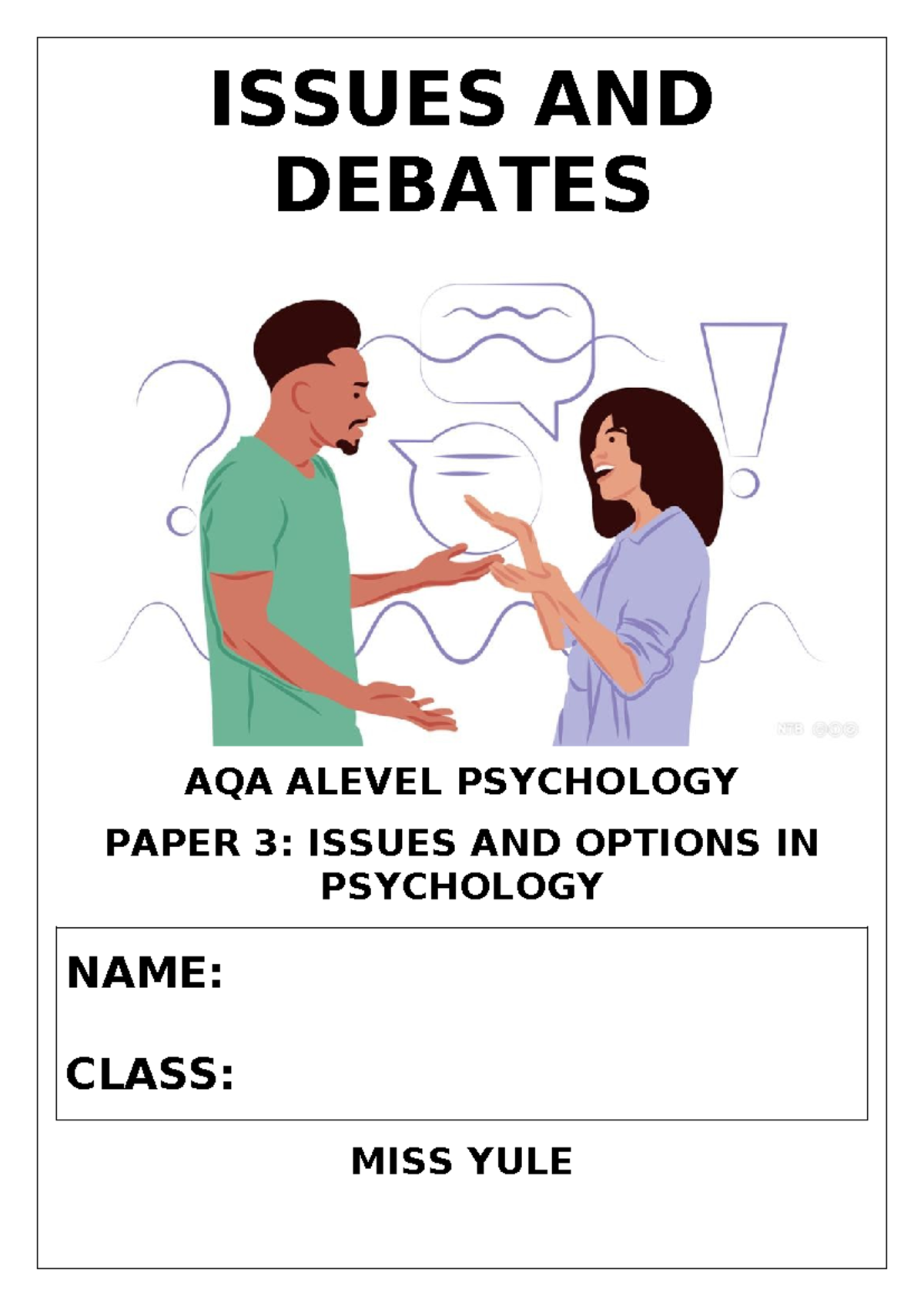 AQA A-Level Psychology Paper 3: Issues & Debates Overview - Studocu