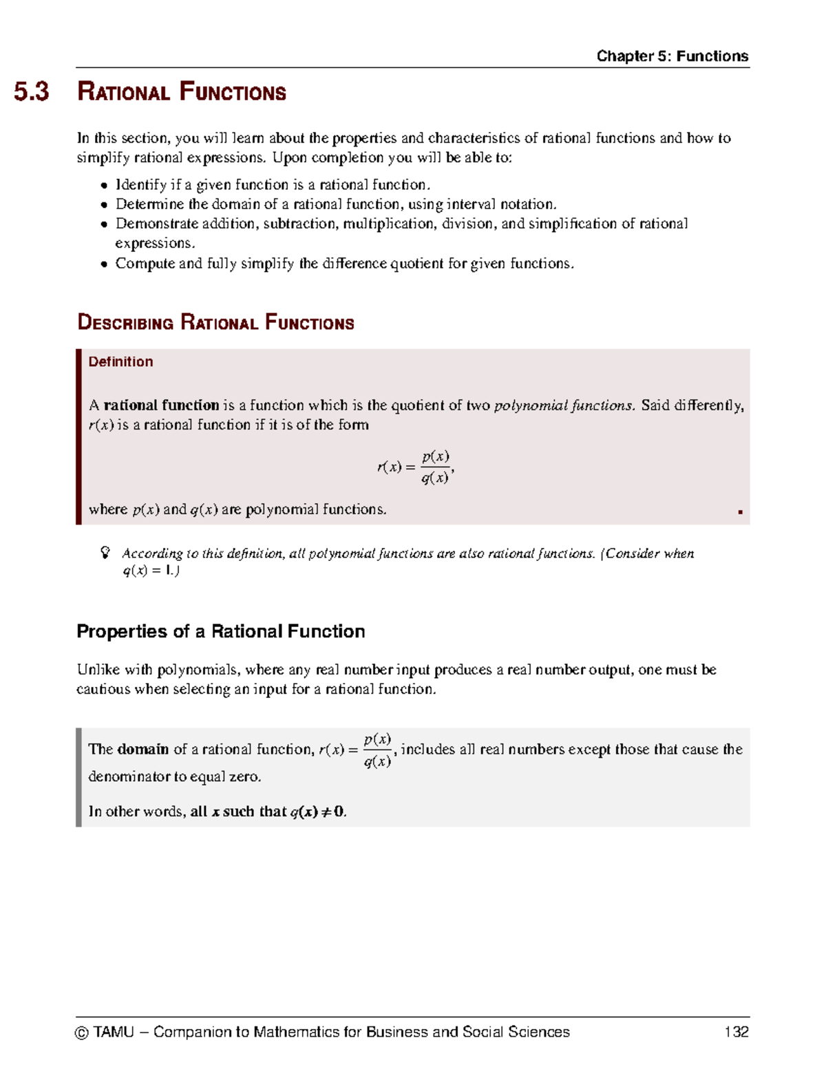 MATH140 Lecture Notes: Chapter 5 - Rational Functions Overview - Studocu