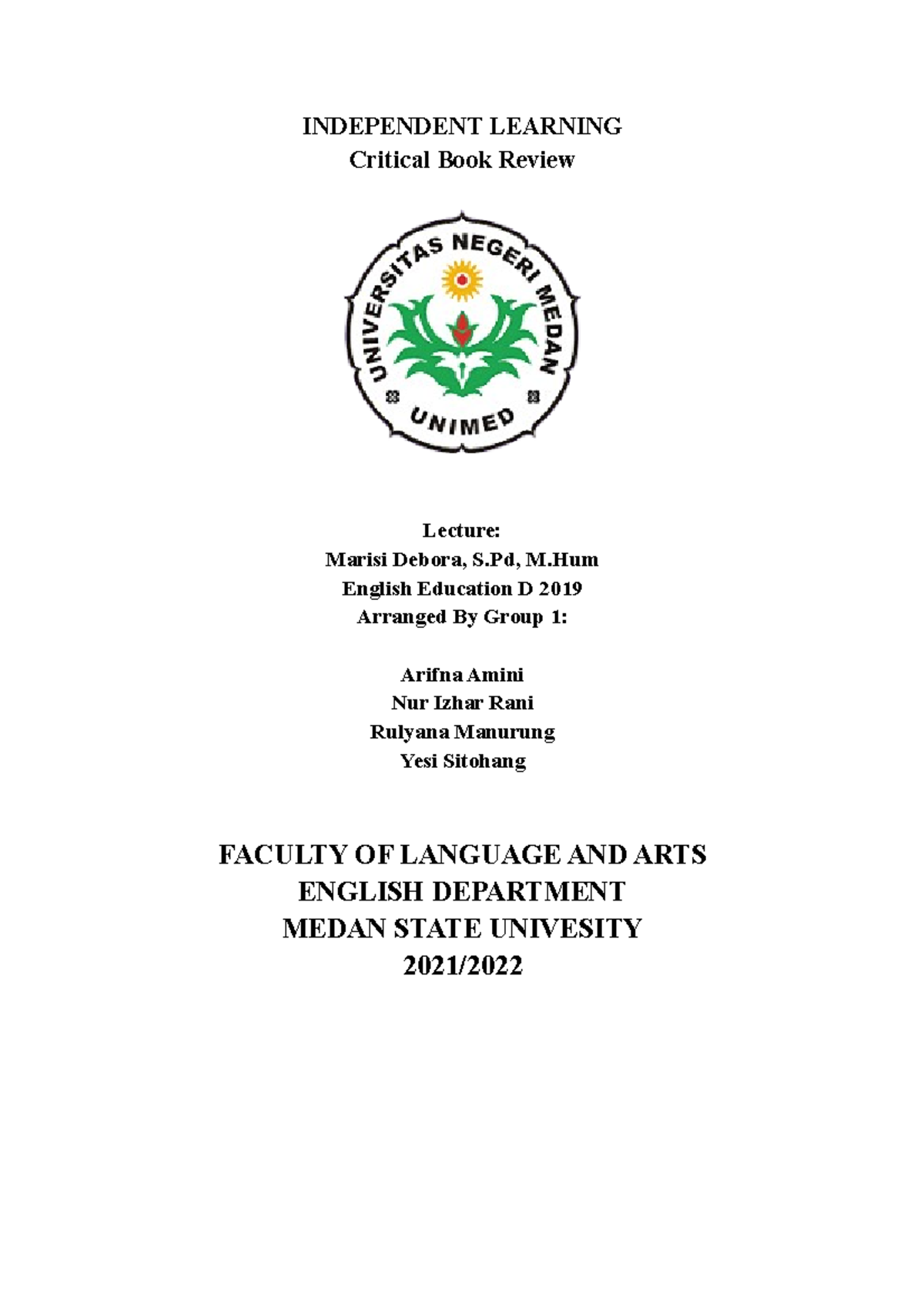 Critical Book Review: Fostering Independent Learning (DIK19D) - Studocu