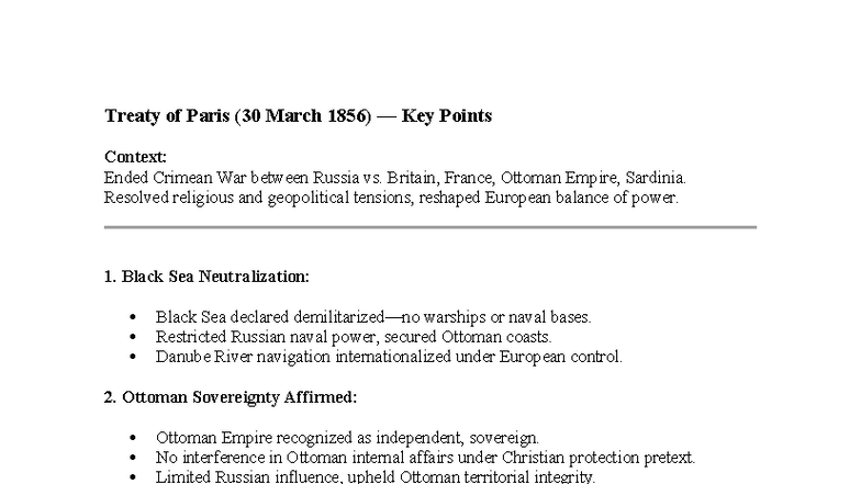 History Handy Notes Unit 3: Key Events and Themes in European History ...