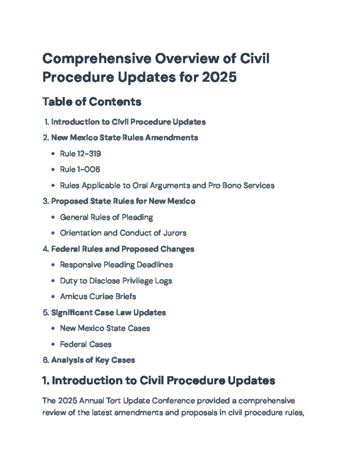 Civil Procedures in 2025: Updates and Key Case Analysis - Comprehensive ...