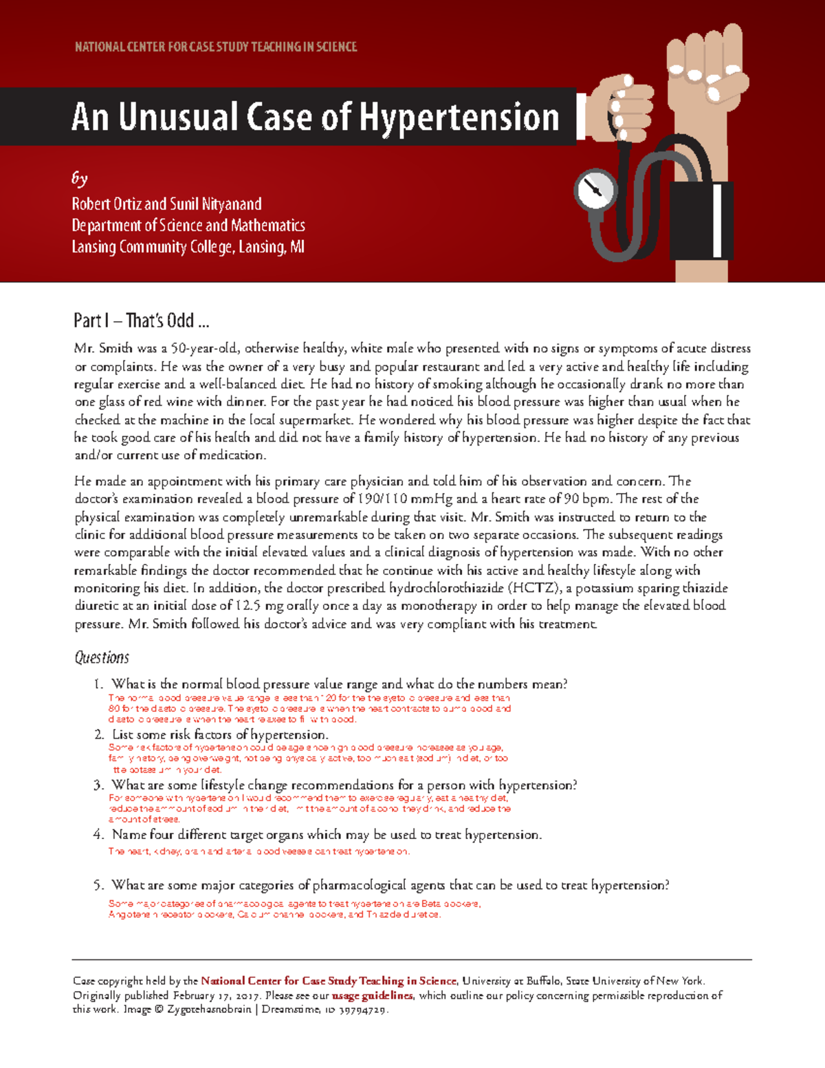 Hypertension Case Study - NATIONAL CENTER FOR CASE STUDY TEACHING IN ...
