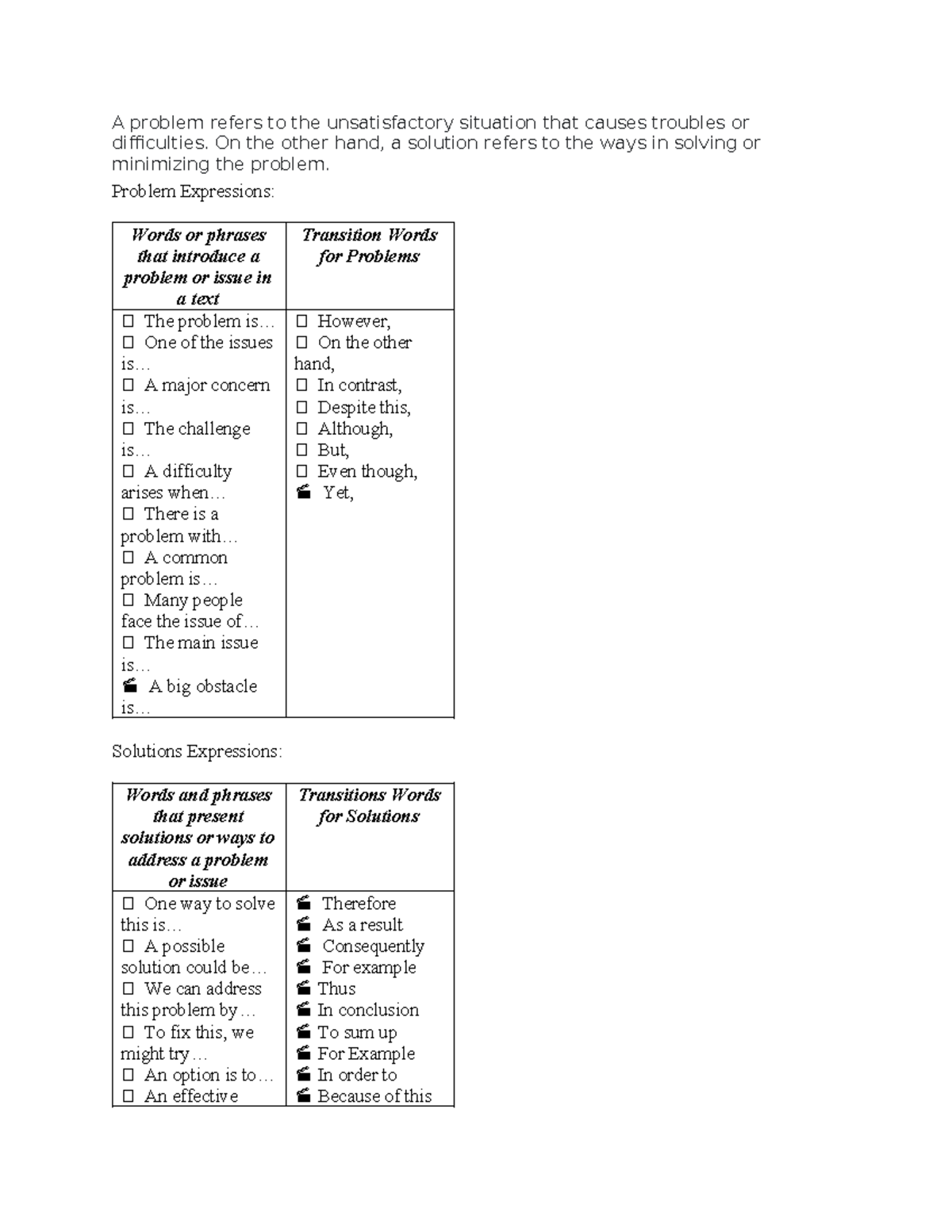Problem-Solution Writing Strategies: A Comprehensive Guide - Studocu