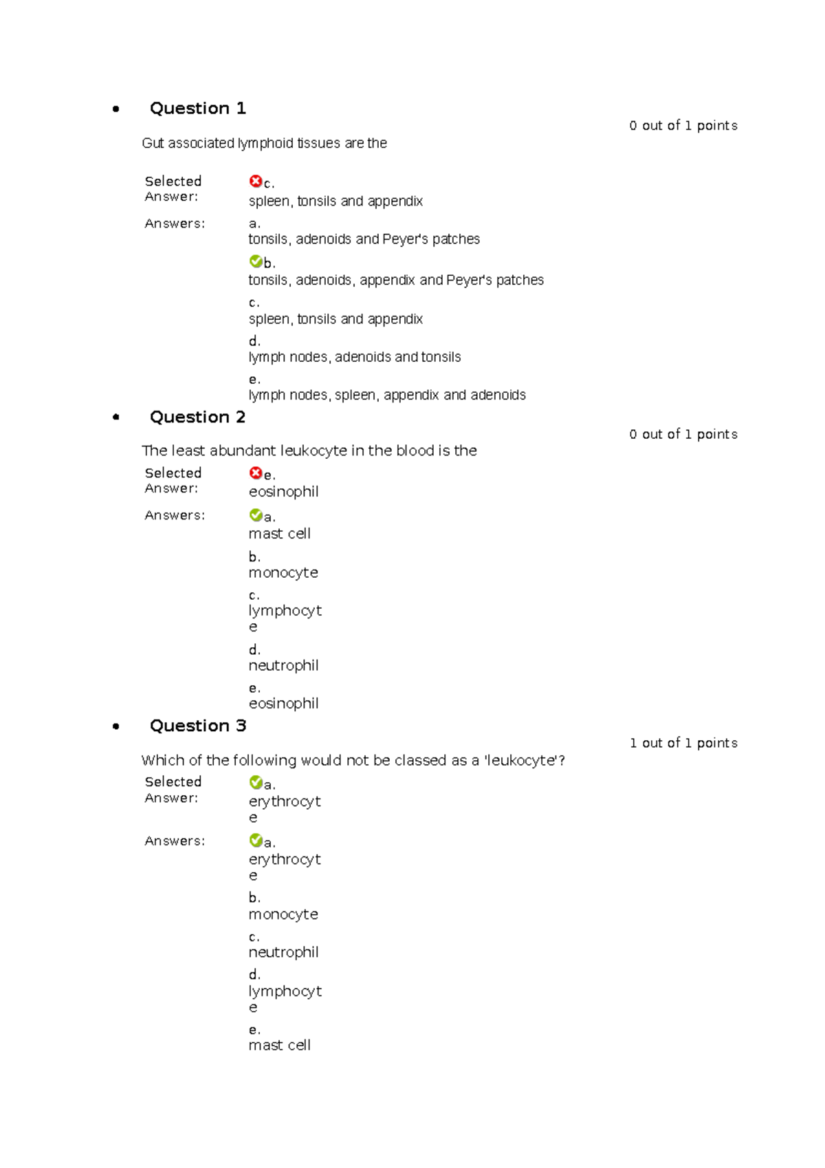 MCQ 1 Complete - Practice questions - Question 1 0 out of 1 points Gut ...