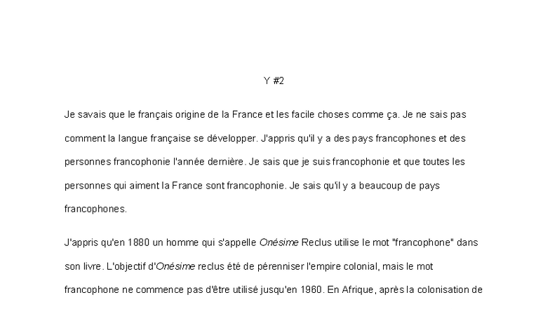 Cameron Hanson Y #2-2 - Rapport sur la Francophonie et son Évolution ...