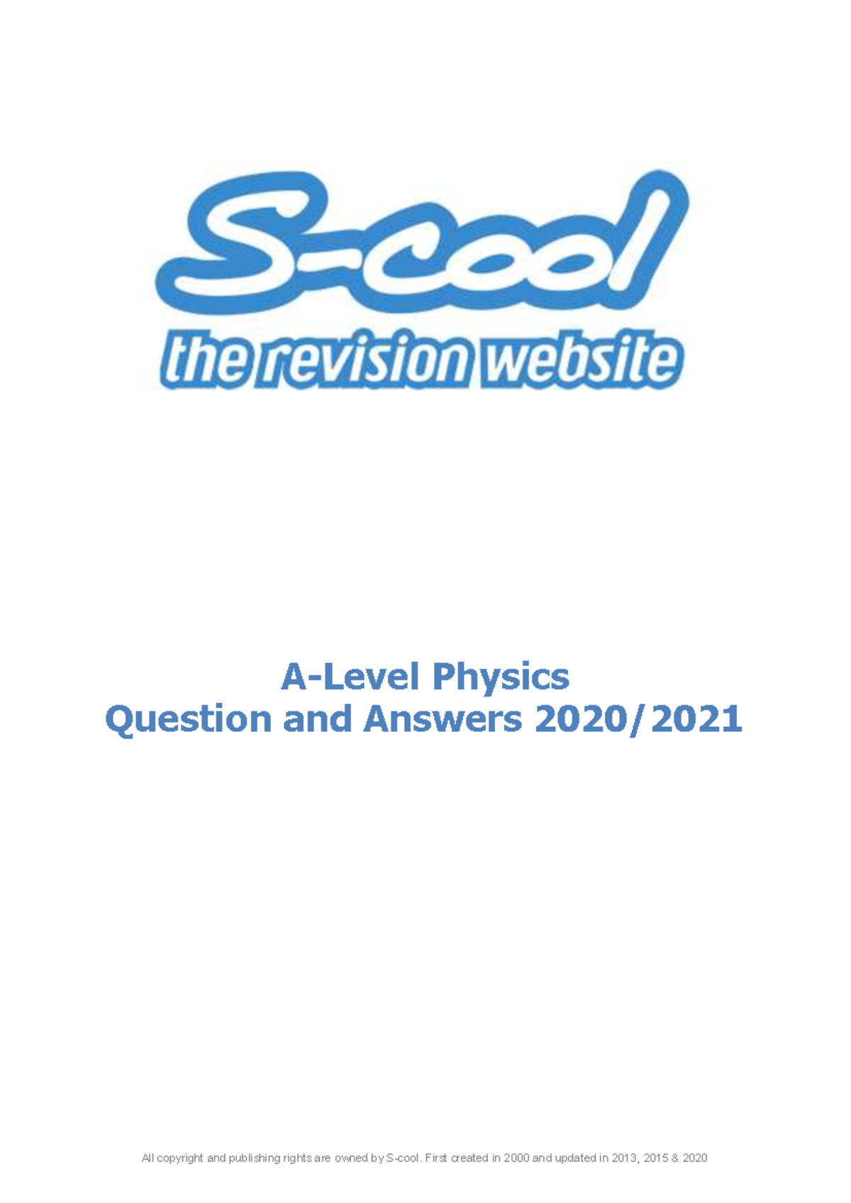 Physics A-Level Q&A: Comprehensive Guide to Key Topics - Studocu