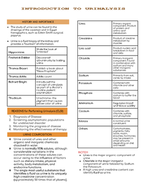AUBF (LECTURE) MIDTERM OUTLINE: MICROSCOPIC EXAMINATION & RENAL ...