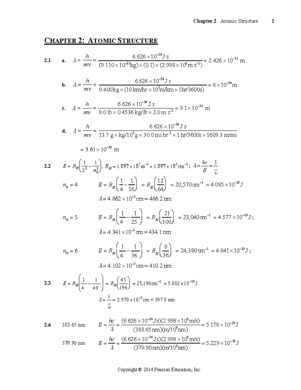 Miessler-Fischer-Tarr5e SM CH 02: Atomic Structure Final Exam Notes ...