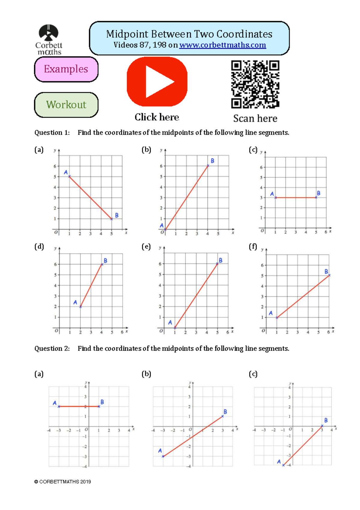 Midpoint Between Two Coordinates - Math Exercises & Solutions - Studocu