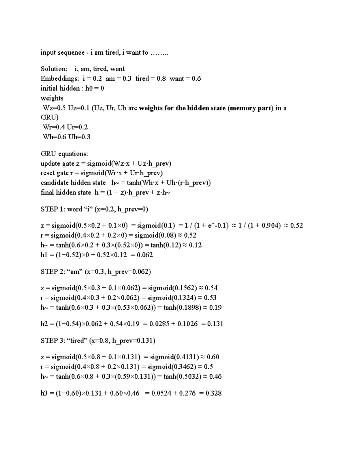 GRU LSTM Numerical Analysis: Understanding Hidden States and Gates ...