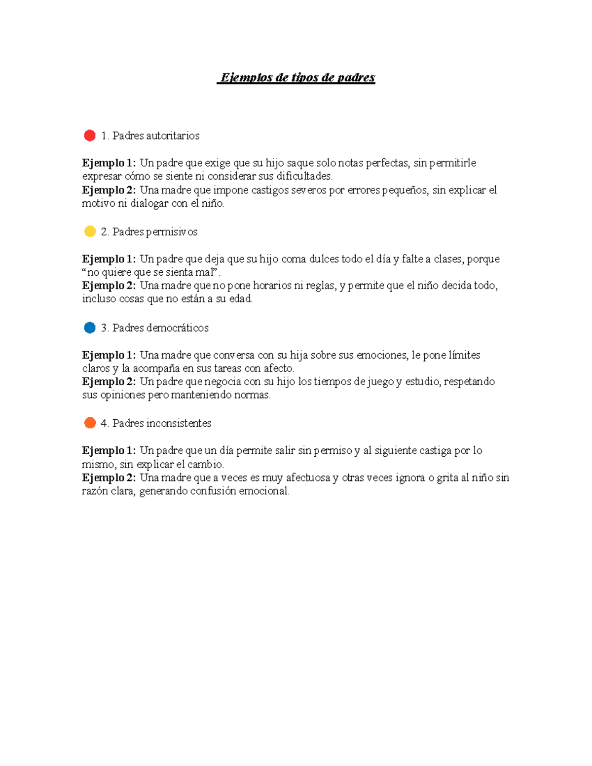 Ejemplos de Tipos de Padres: Autoritarios, Permisivos, Democráticos e ...