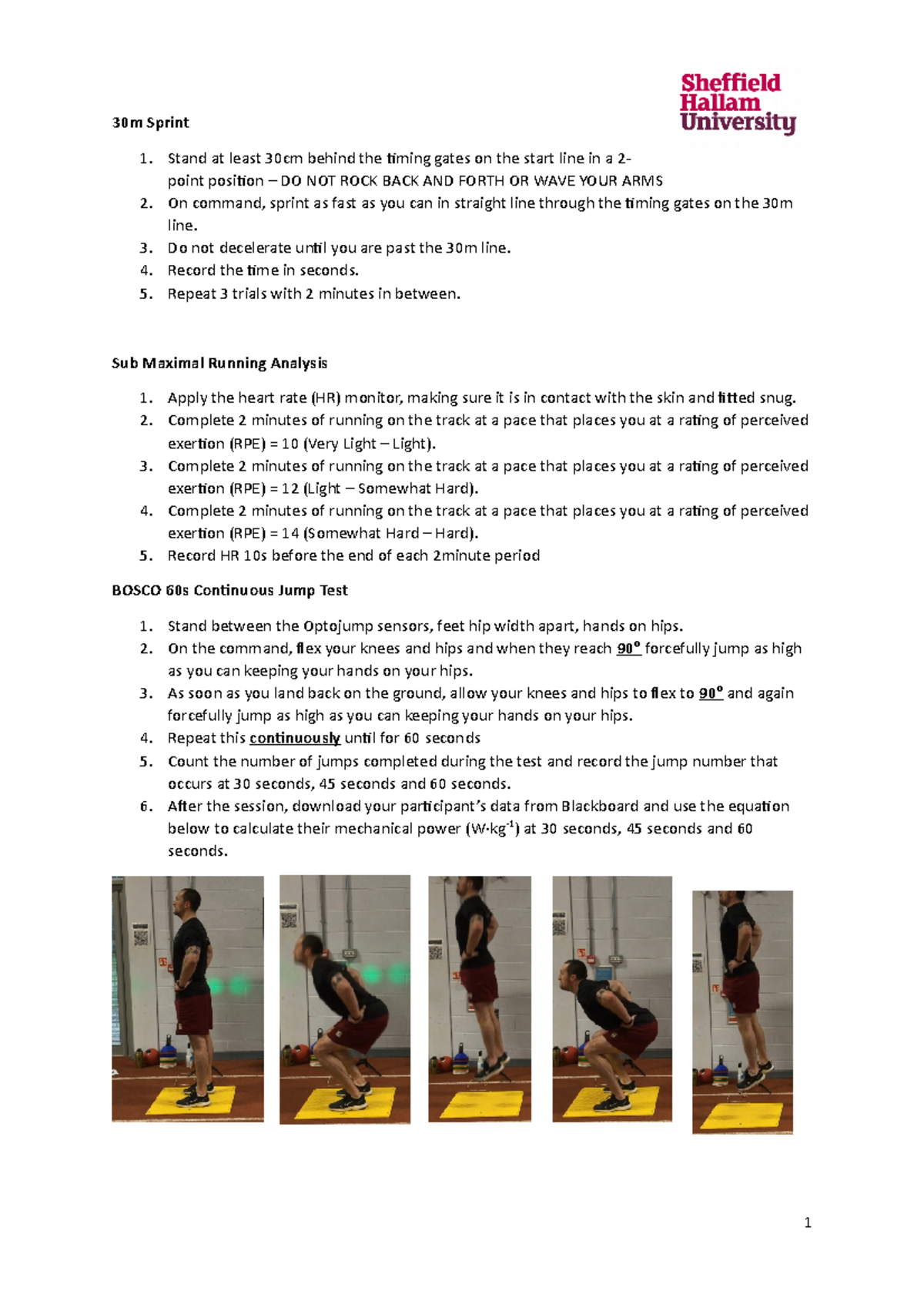 EIS Testing Protocols: Sprint, Agility, & Jump Assessment Guide - Studocu