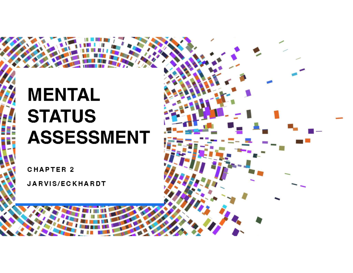 Ch. 2 - Mental Status Assessment: Evaluating Emotional & Cognitive ...