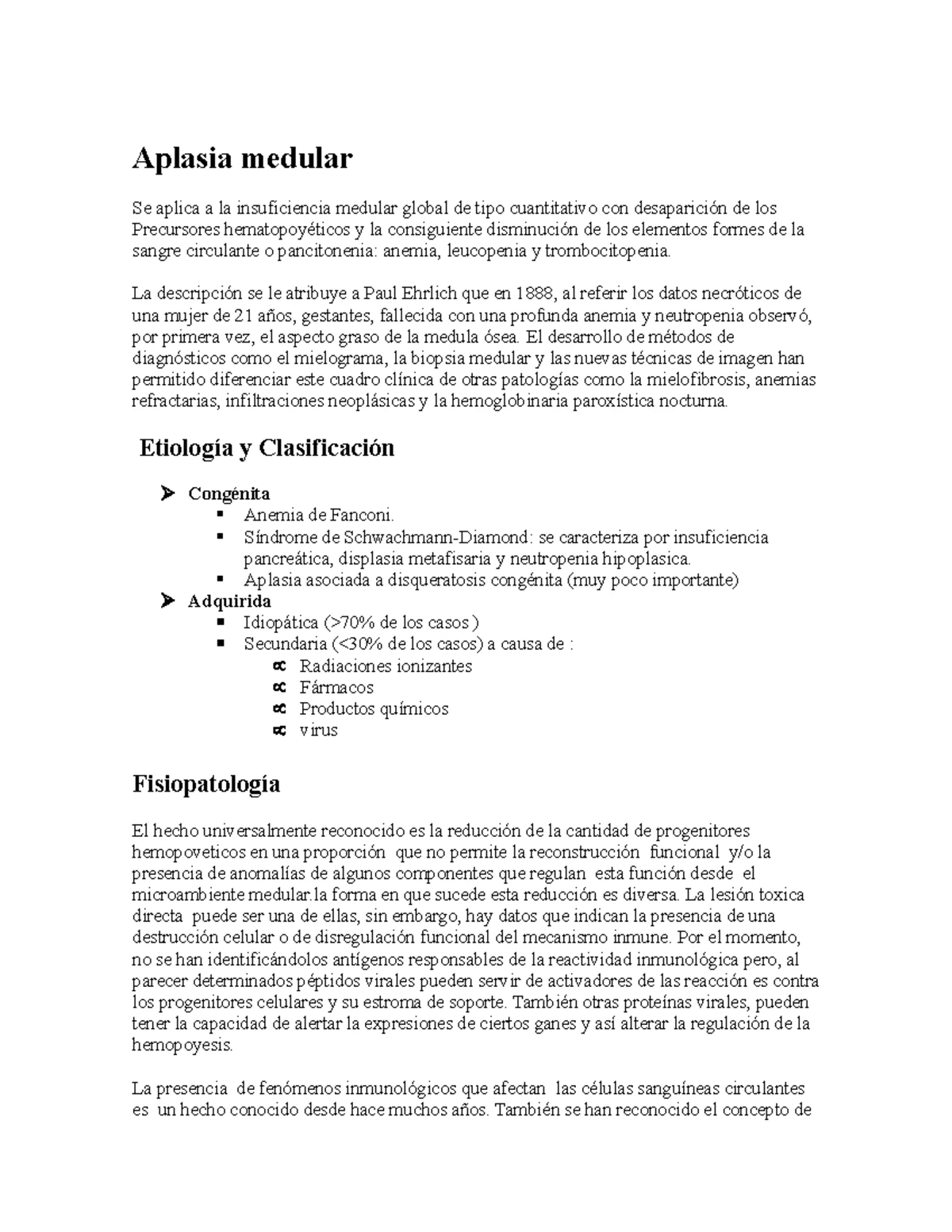 Aplasia Medular (AM) Y de Leucemias - Recomendamos antes de responder ...