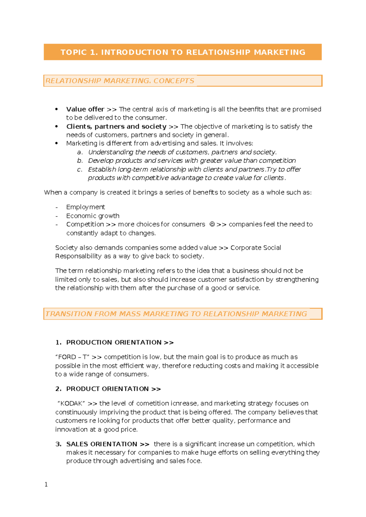 REL 101: Introduction to Relationship Marketing Concepts and Strategies ...