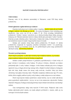 Wybrany TEST opis - PRACA ZALICZENIOWA Skala Inteligencji Stanford ...