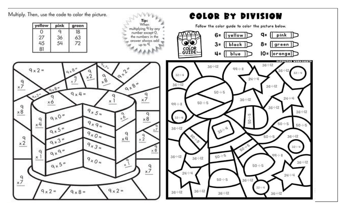 Color by Numbers 2 - Activities for Multiplication Practice - Studocu