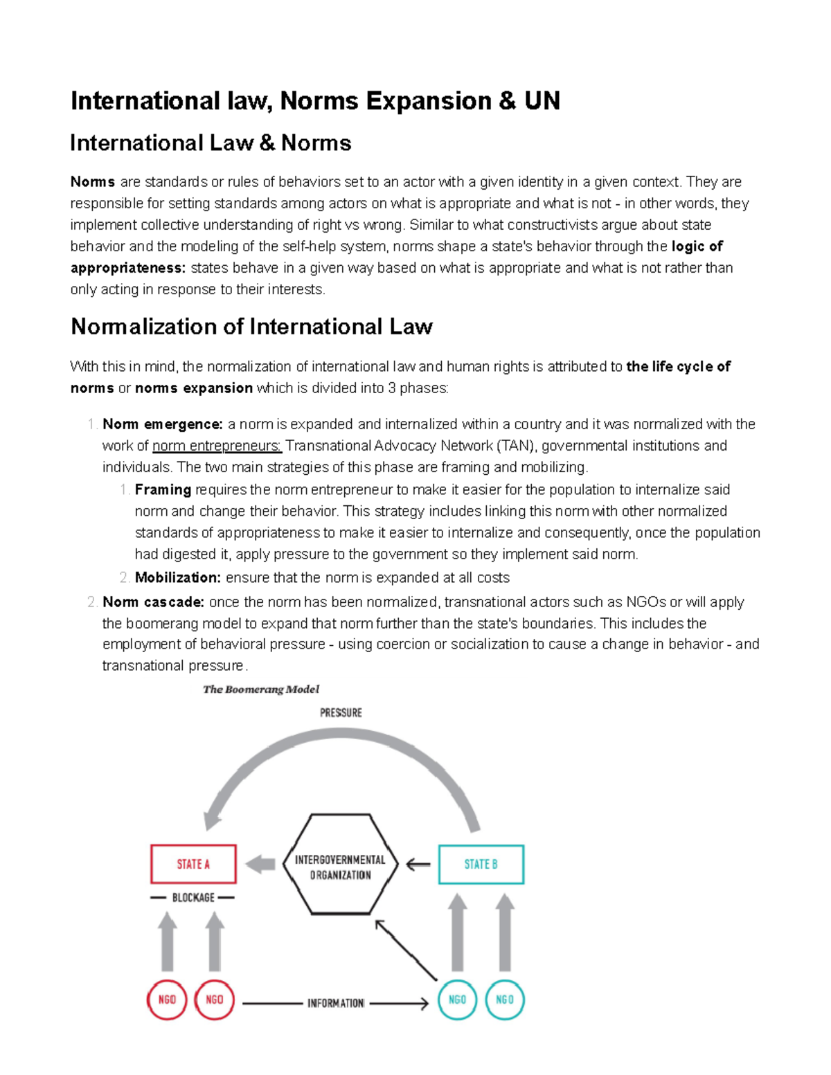 International law, Norms Expansion & UN - They are responsible for ...