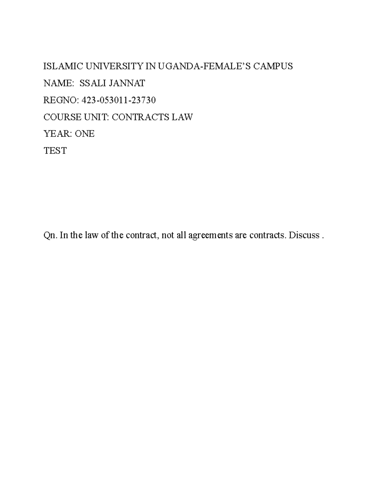 Contracts Law 101: Understanding Agreements vs. Contracts - Studocu