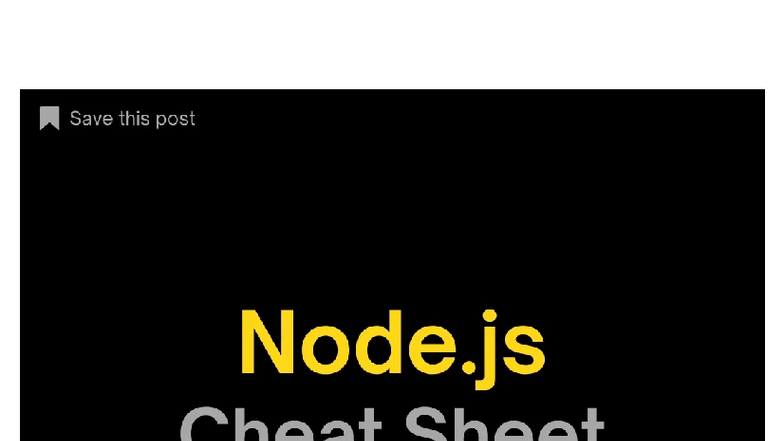 Node.js Cheat Sheet: Essential Commands & Concepts for JS - Studocu