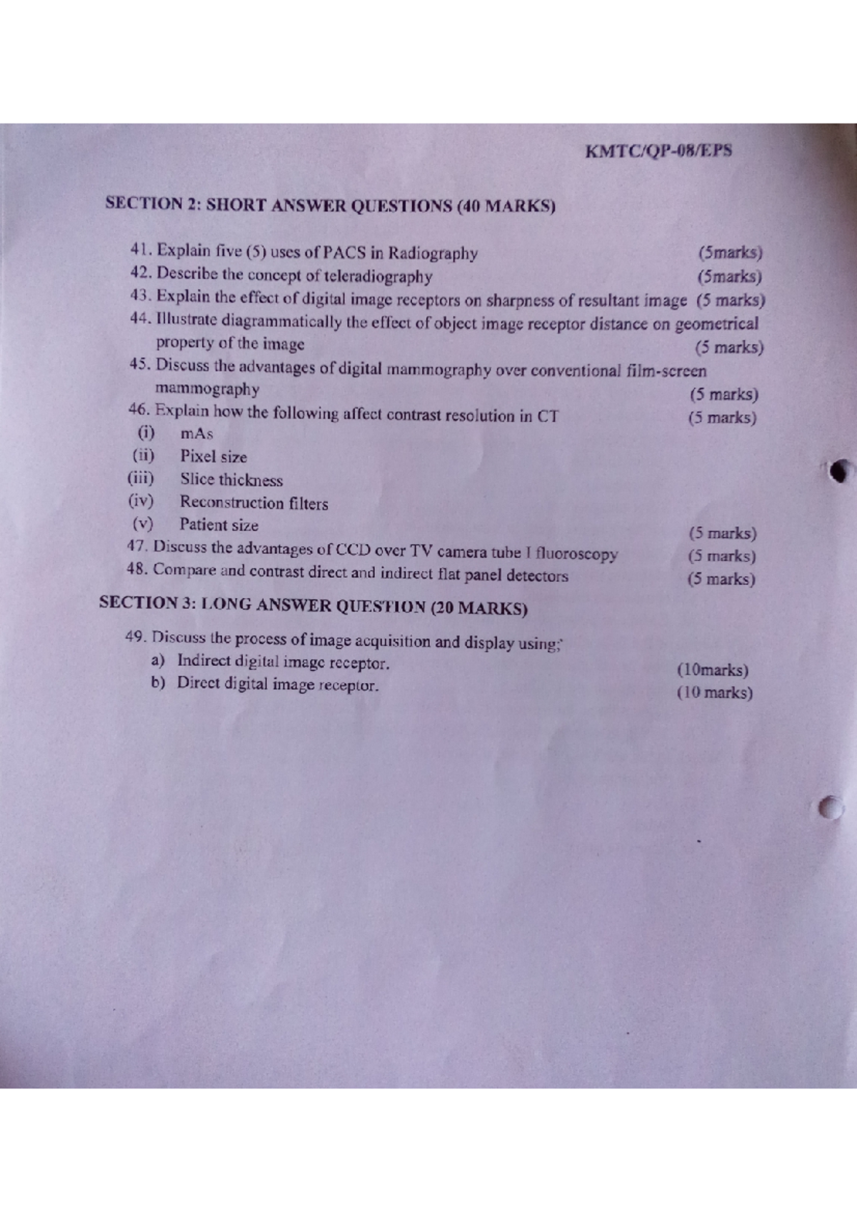 IPT Final Exam: Image Processing Technology Questions and Answers - Studocu