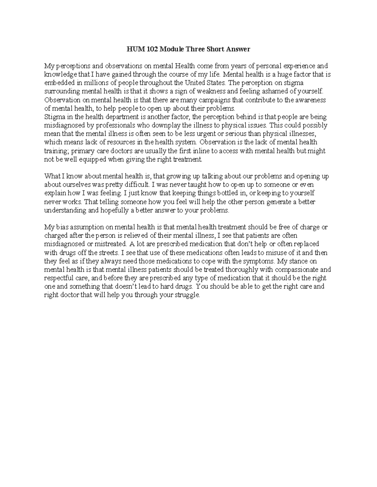 3-2shortanswer - Some new - HUM 102 Module Three Short Answer My ...