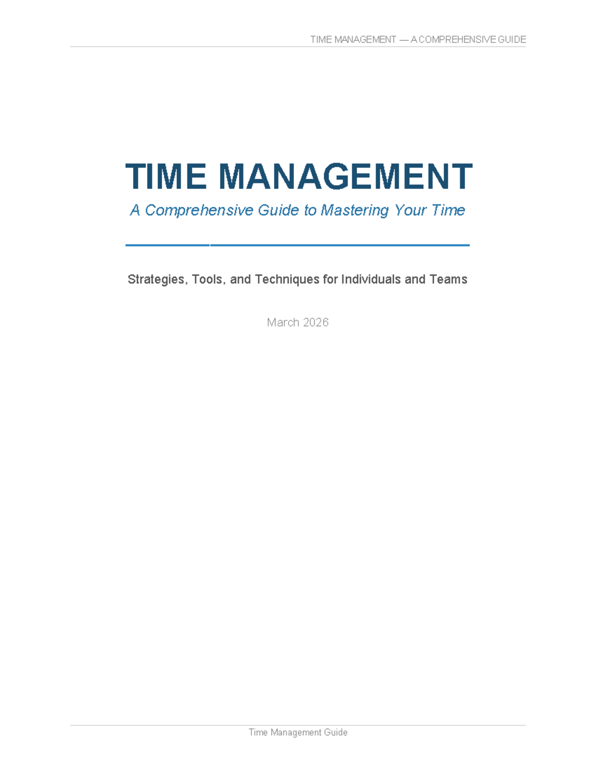 TIME MANAGEMENT (TM101) Final Exam Study Guide: Strategies & Techniques ...
