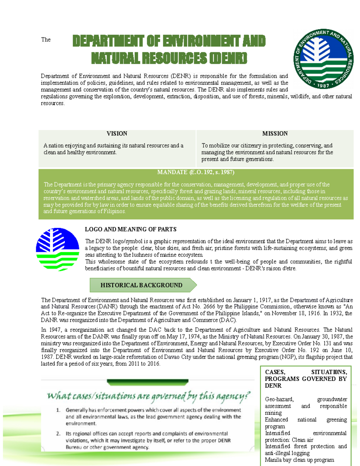 CDI-9-Environmental Management: Laws and Policies Overview - Studocu