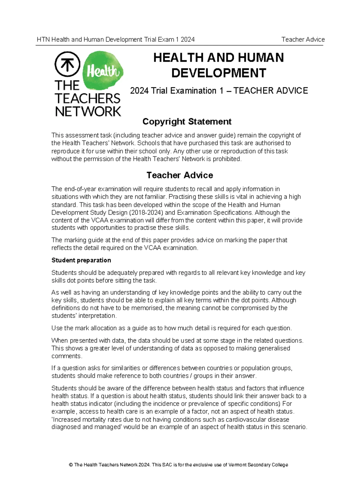 2025 HHD SD - VCE Health and Human Development Study Design Guide - Studocu