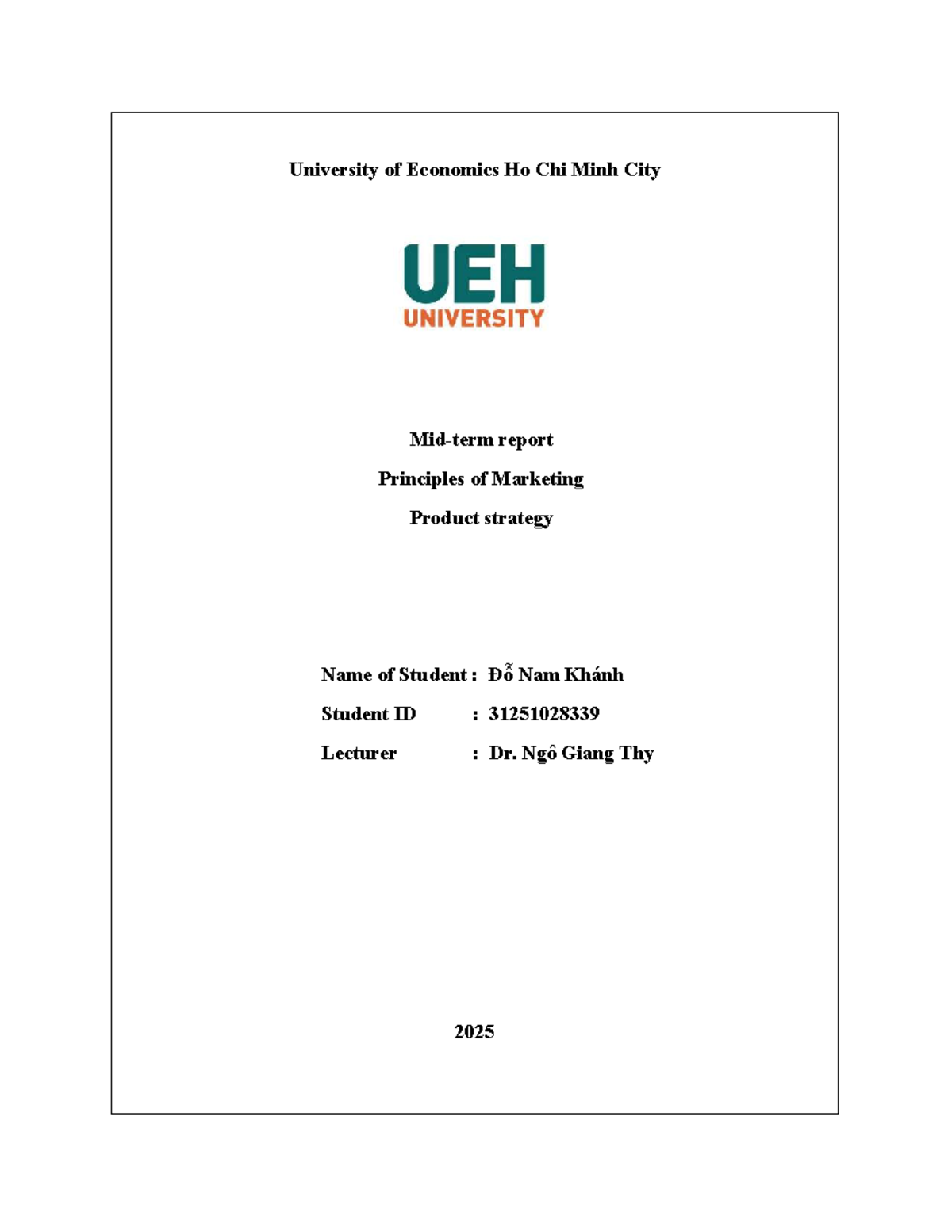 Principles of Marketing (MKT101) Product Strategy Report - BMW Analysis ...