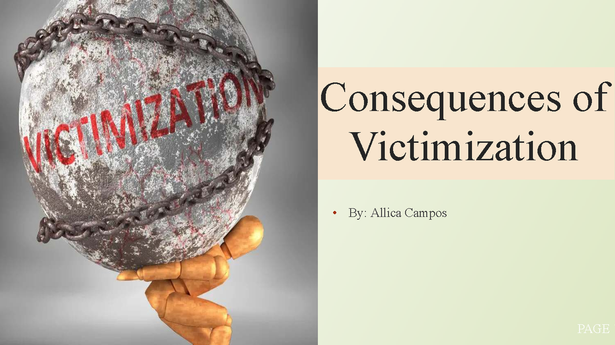 Consequences of Victimization: Understanding Impact and Compensation ...