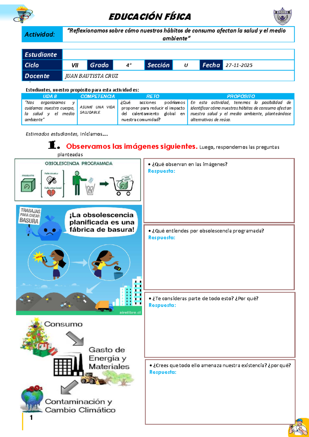 EDUCACIÓN FÍSICA: Hábitos de Consumo y su Impacto en Salud y Medio ...