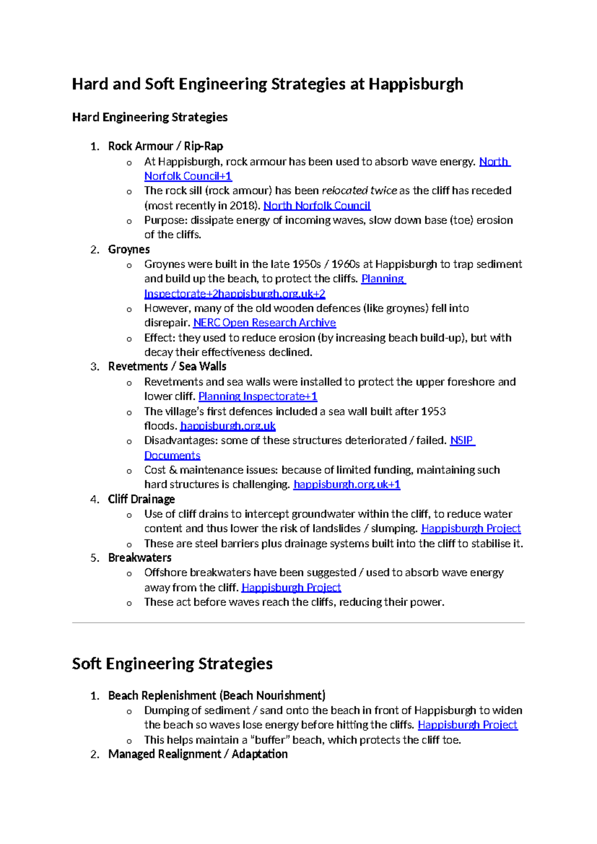 Hard and Soft Engineering Strategies for Coastal Management at ...