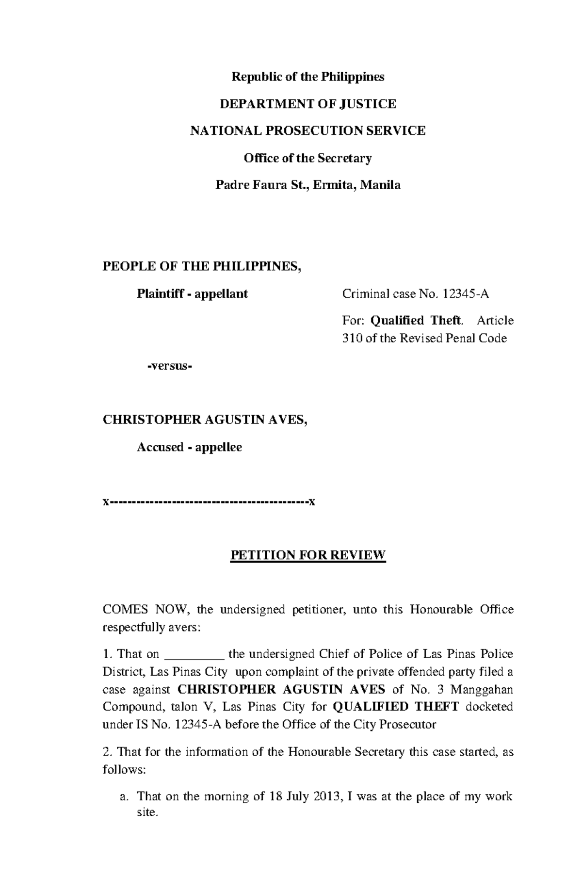 Ilide - forms - Republic of the Philippines DEPARTMENT OF JUSTICE ...