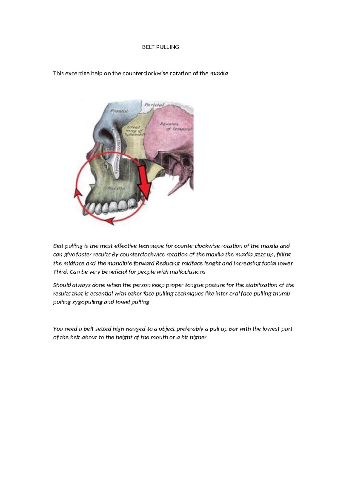 BELT Pulling Technique for Maxilla Counterclockwise Rotation - Guide ...