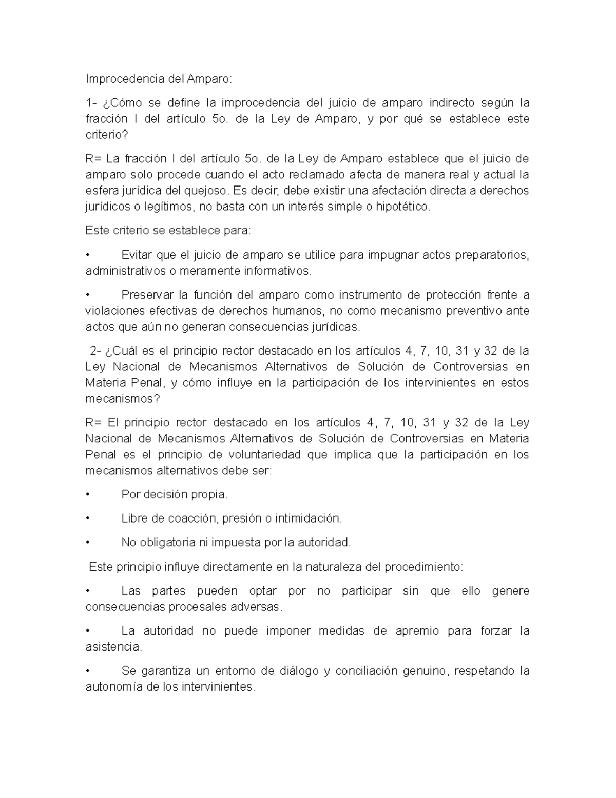 Improcedencia del Amparo: Análisis del Artículo 5o. y su Causal - Studocu