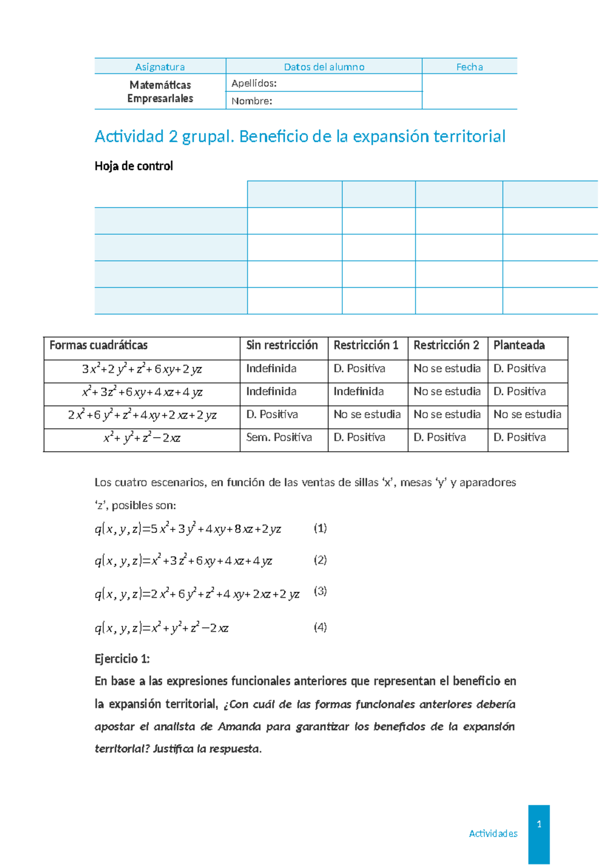 ACTIVIDAD GRUPAL 2: Beneficio de la Expansión Territorial - Matemáticas ...
